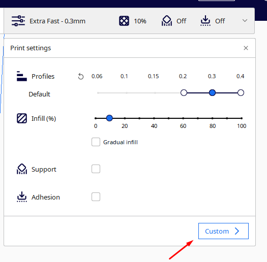 How to customize print profiles
