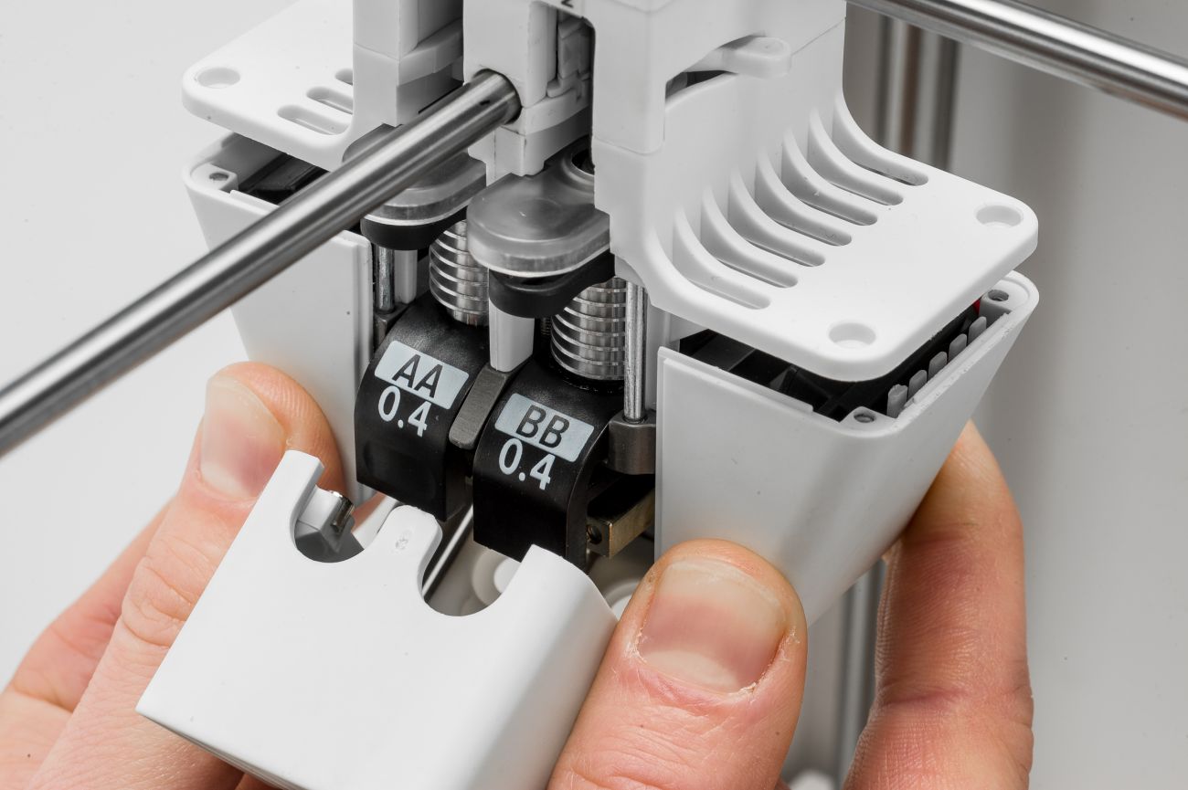 Replacing the print head axial fan (front fan)