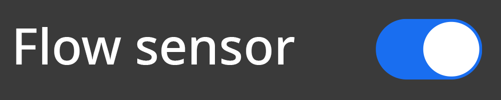 The flow sensor has triggered