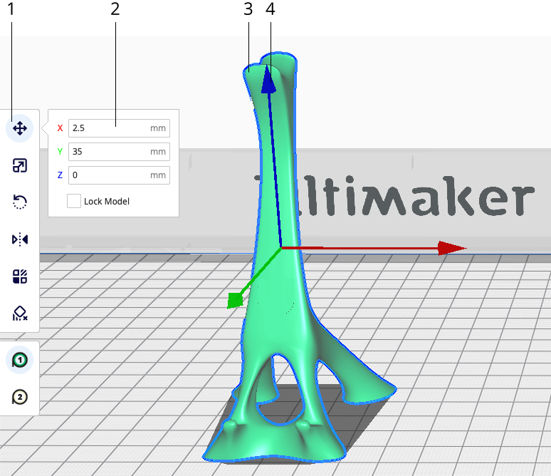 How to move models in UltiMaker Cura