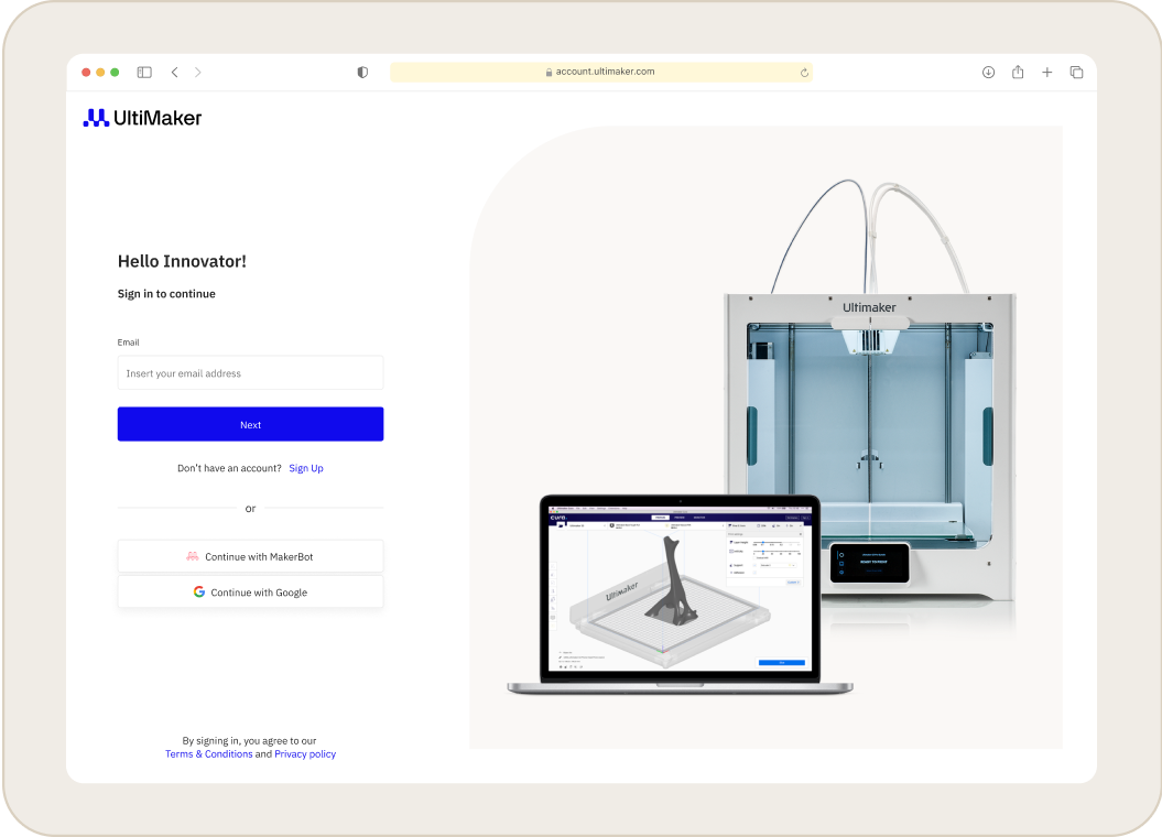 Create your UltiMaker Account and Workspace